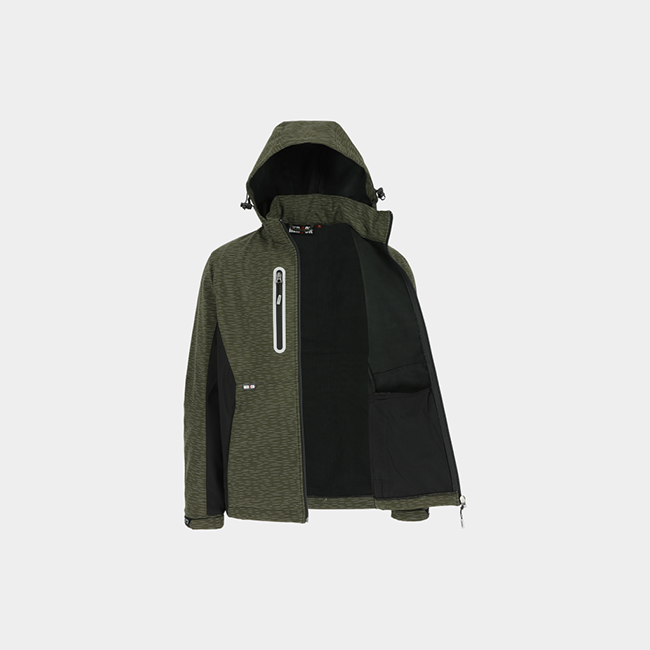 Vectorbrands | FLEXOR SOFTSHELL JACKET REFLECTIVE KHAKI / BLACK